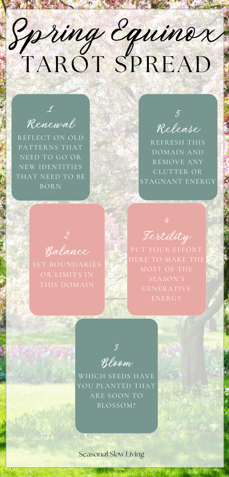 Free Printable Spring Equinox Tarot Spread {Ostara} - Seasonal Slow Living